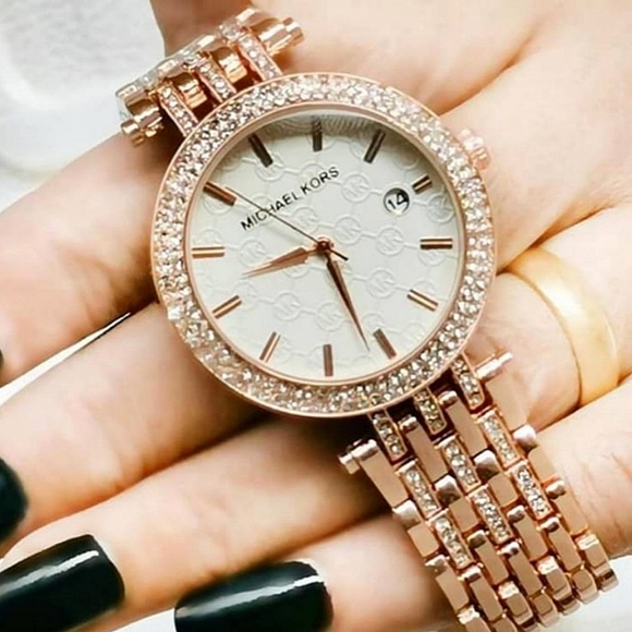 Michael Kors | Jewelry | Michael Kors Rose Gold Tone Watch With ...